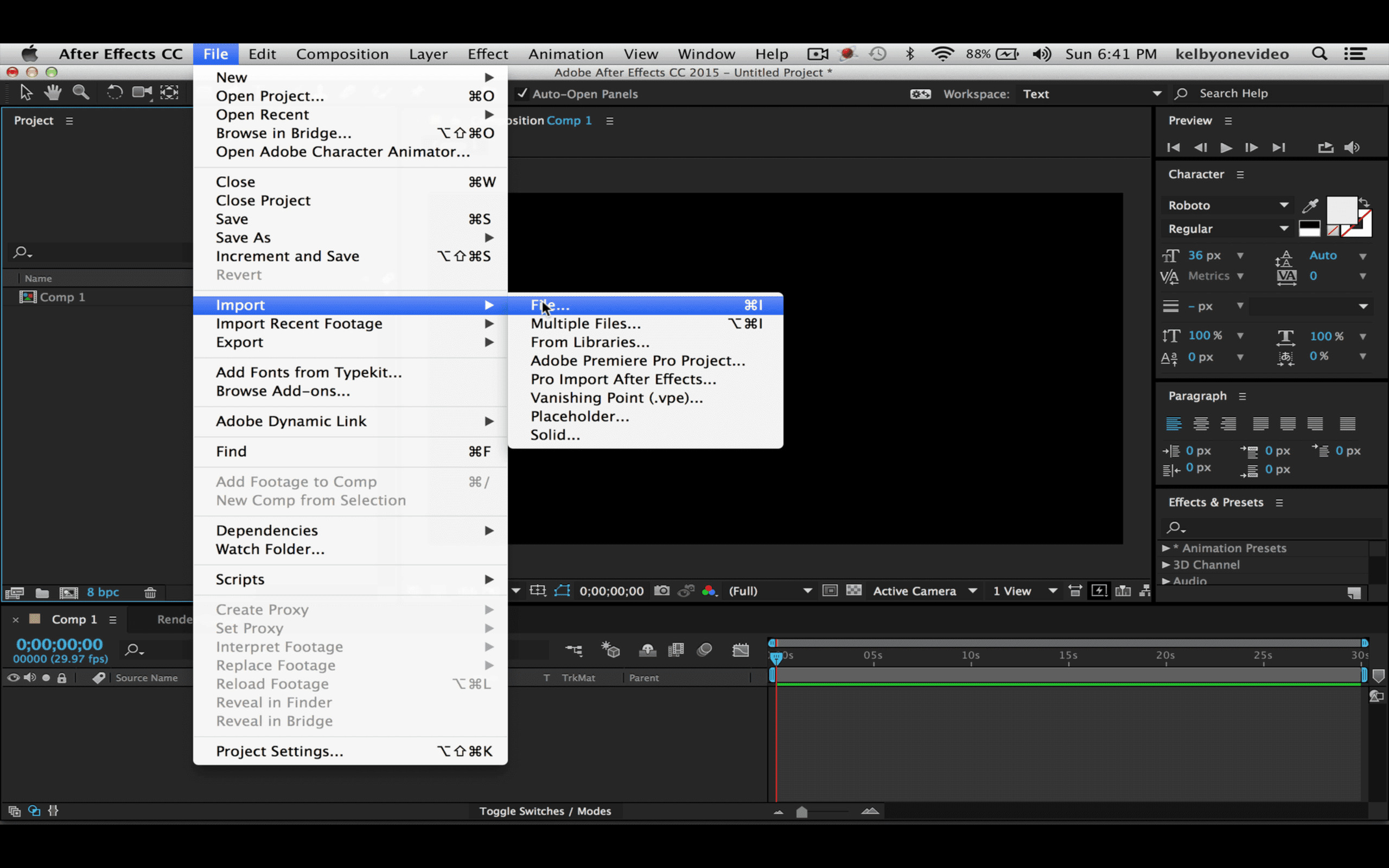 Importing Assets in After Effects - Quick Photoshop Tutorial