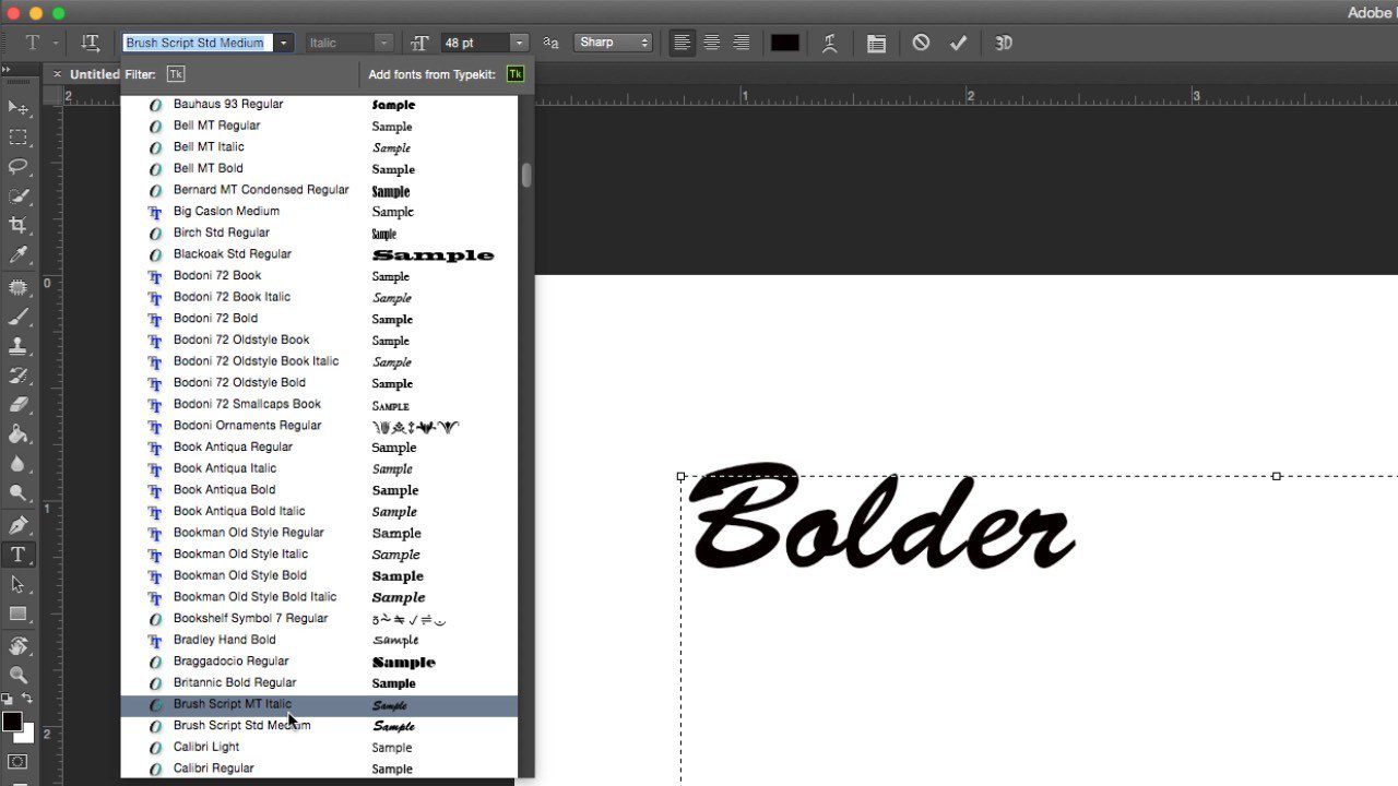 No Bold Text: Fake Bold Options in Photoshop - Quick Photoshop Tutorial