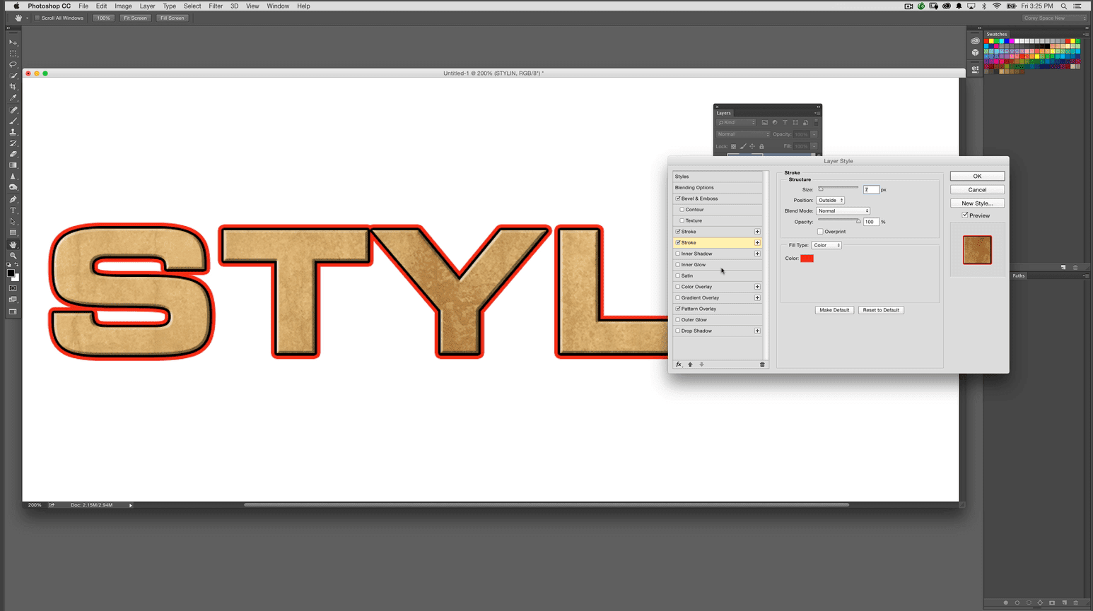 Styling with Layer Styles in Photoshop - Quick Photoshop Tutorial
