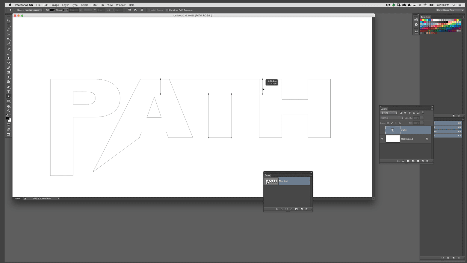 Converting Text to Paths in Photoshop - Quick Photoshop Tutorial