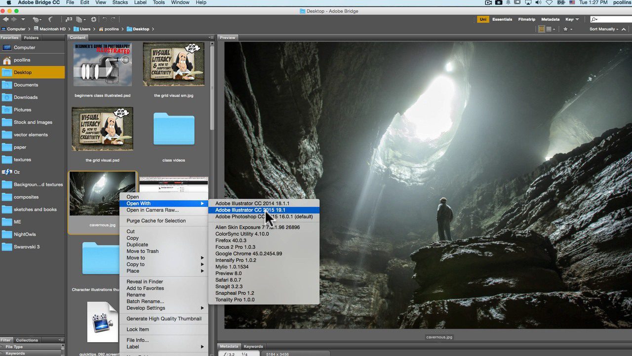 Opening Different File Formats in Adobe Bridge - Quick Photoshop Tutorial