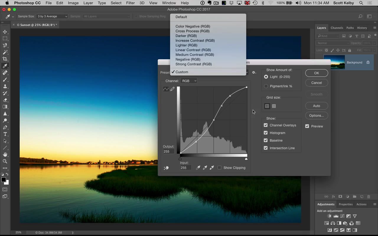 Curves Saving a Custom Preset - Quick Photoshop Tutorial