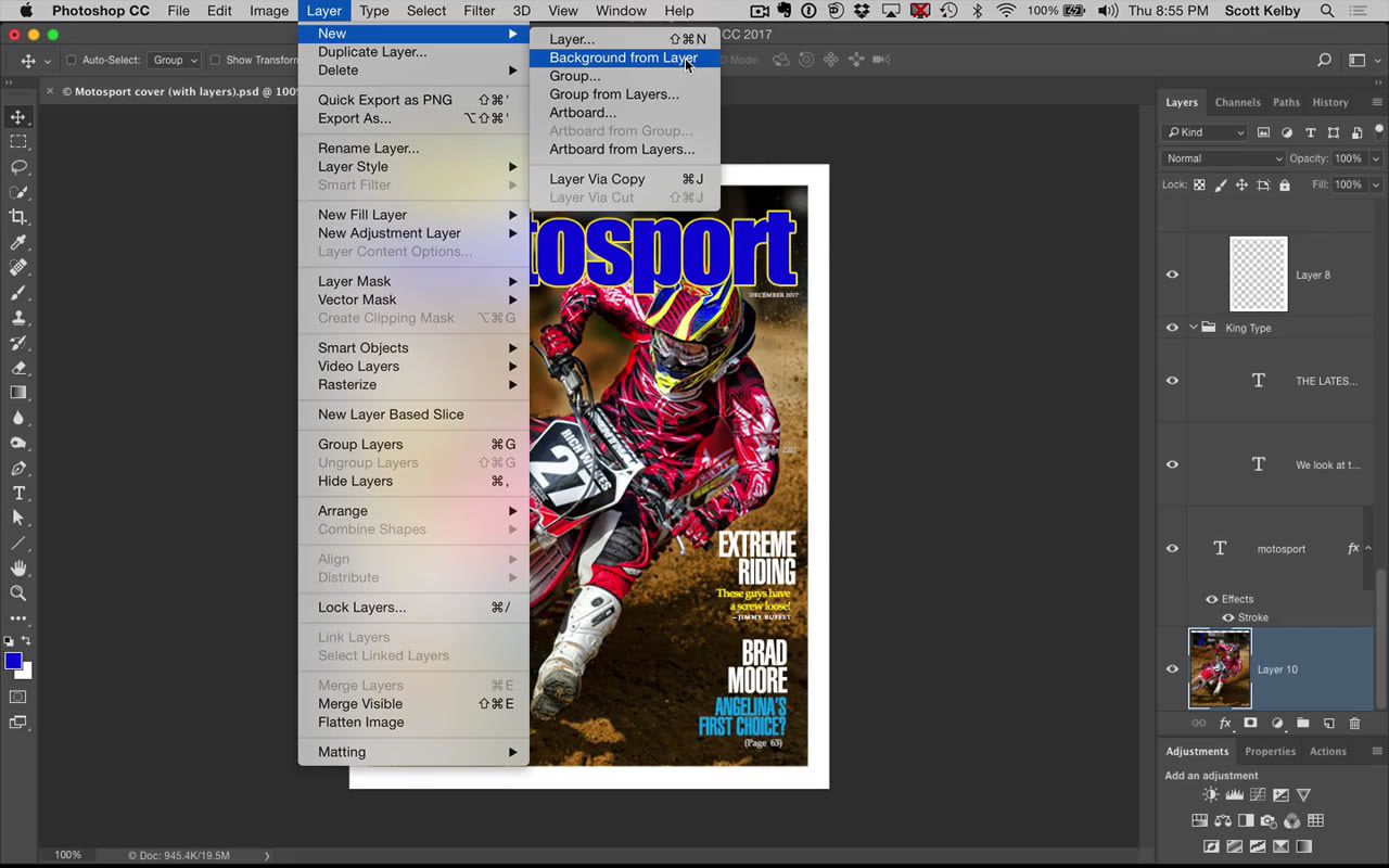 Change a Regular Layer into a Background Layer - Quick Photoshop Tutorial