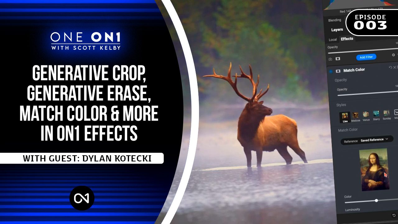 One ON1 with Scott Kelby Ep. 3 - Generative Crop, Generative Erase ...